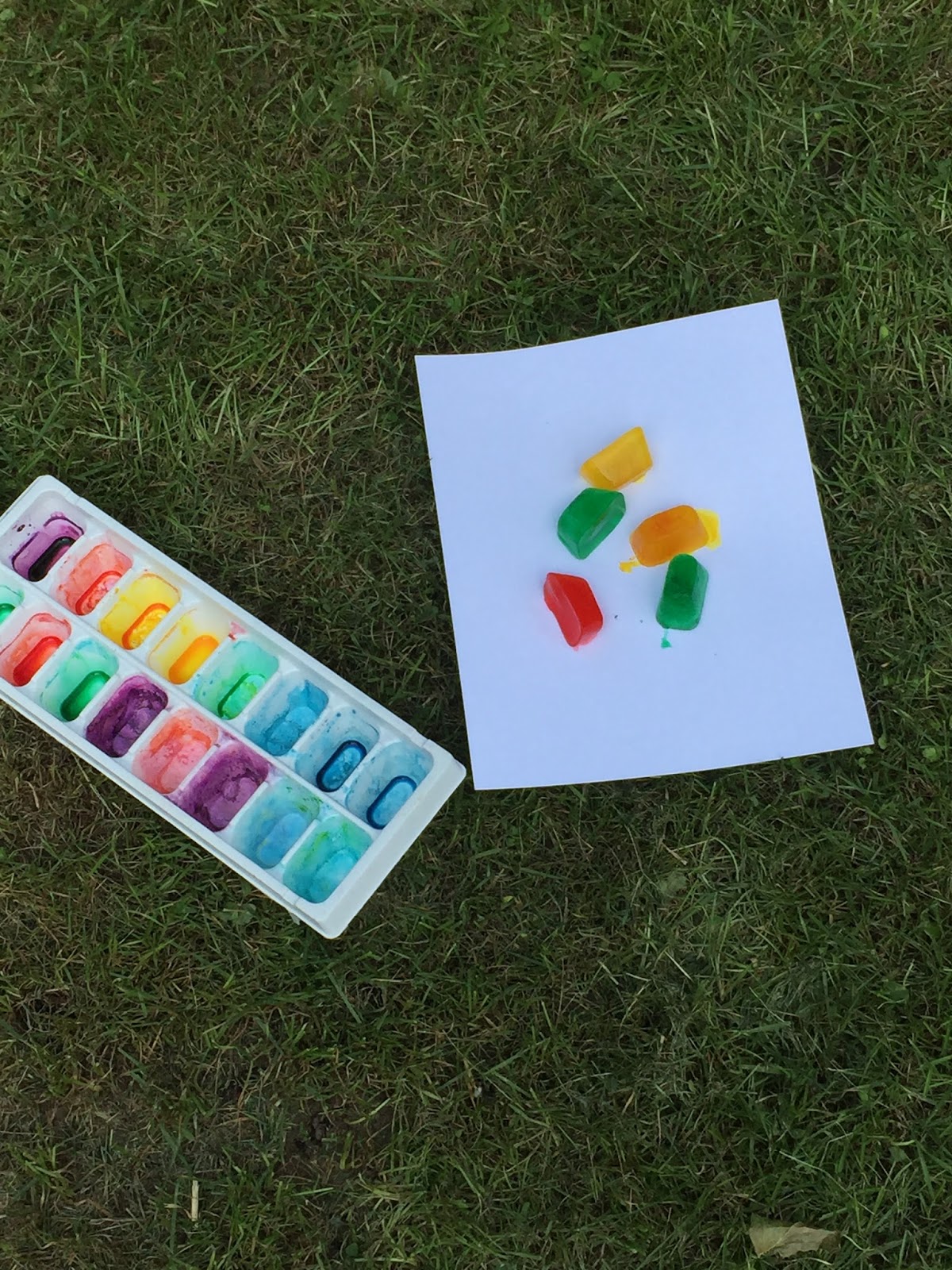 Mini Monets and Mommies: Melting Ice Kids' Science and Water Color Activity