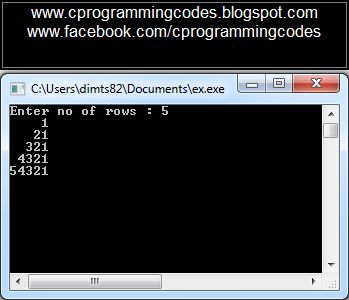 Programming In C: Number Triangle