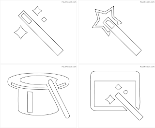 Four Coloring: Free printable Magic coloring pages for kids