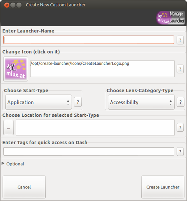 UnaDe25: Software Linux: Create Launcher