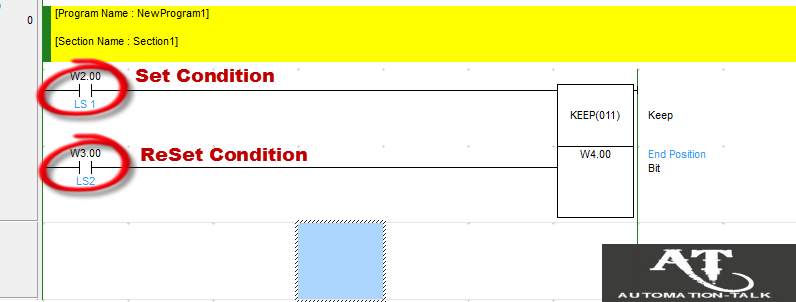 KEEP Instruction - Omron PLC Programming Tips ~ Automation-Talk