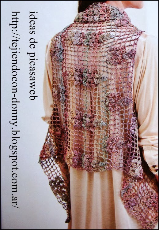 Chalecos tejidos en crochet con esquemas - Imagui