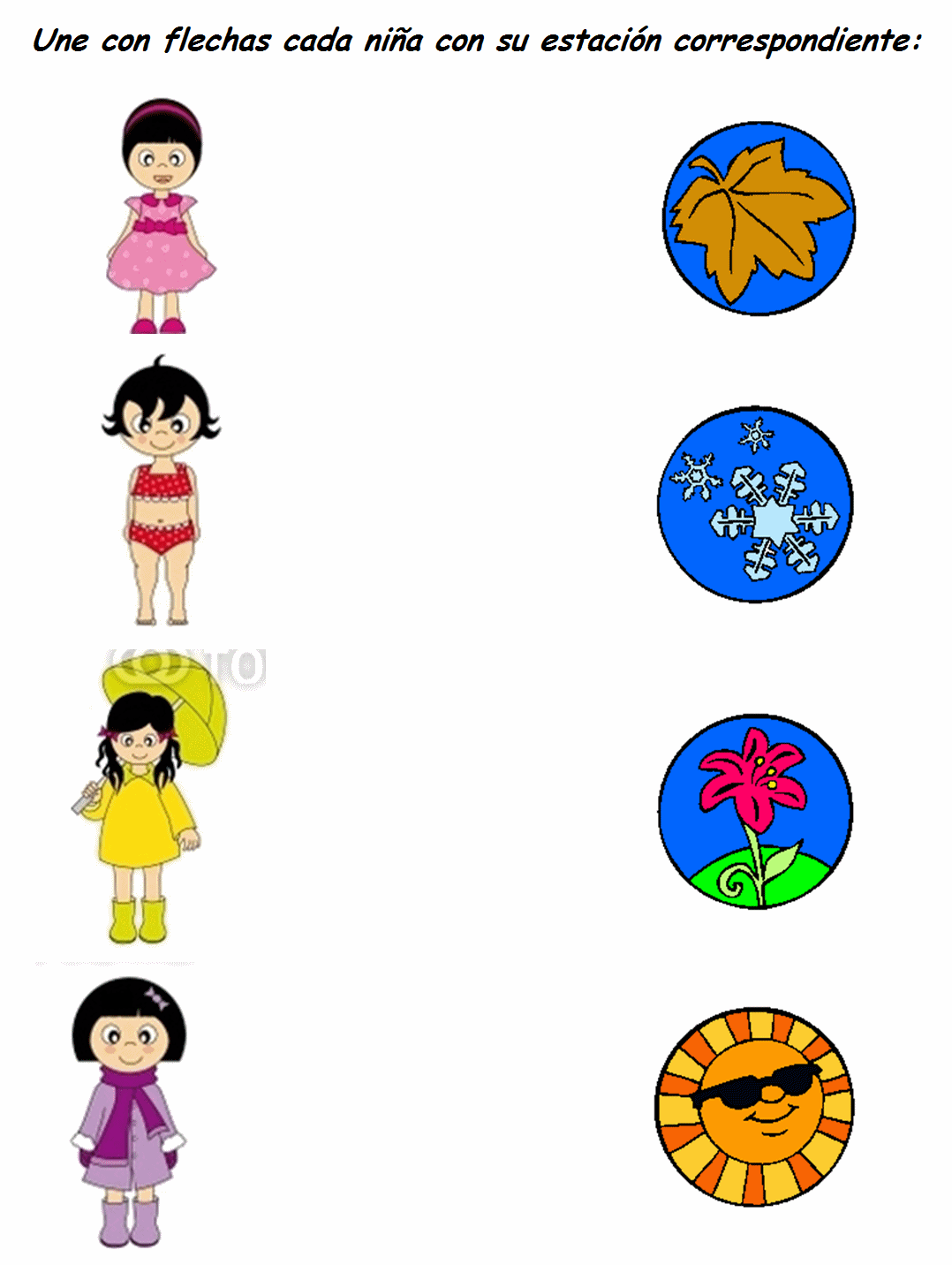 El armario de las estaciones: FICHA "ROPA Y ESTACIONES"