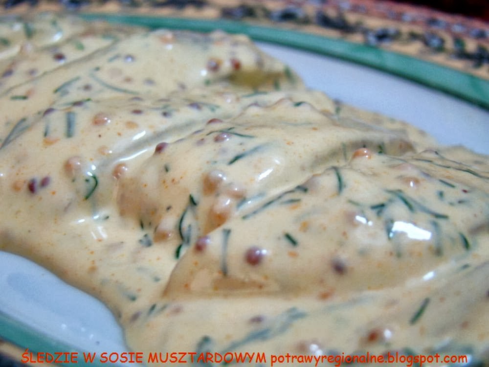 Przepis na: ŚLEDZIE W SOSIE MUSZTARDOWO ŚMIETANOWYM - Przepis