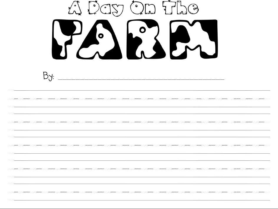 Free Printable Writing Paper Farm