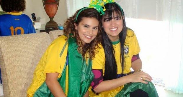 Aline Barros , Bruna karla, Fernanda brum e Fernandinho na torcida copa ... Aline Barros , Bruna karla, Fernanda brum e Fernandinho na torcida copa ...