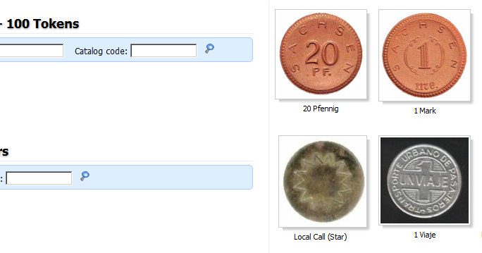 Colnect, Connecting Collectors: Tokens on Colnect - Token Catalog