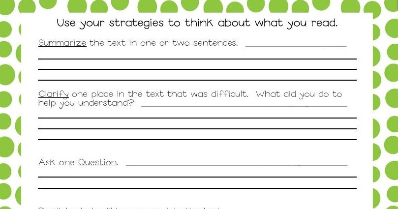 Reciprocal Reading Strategies Freebie