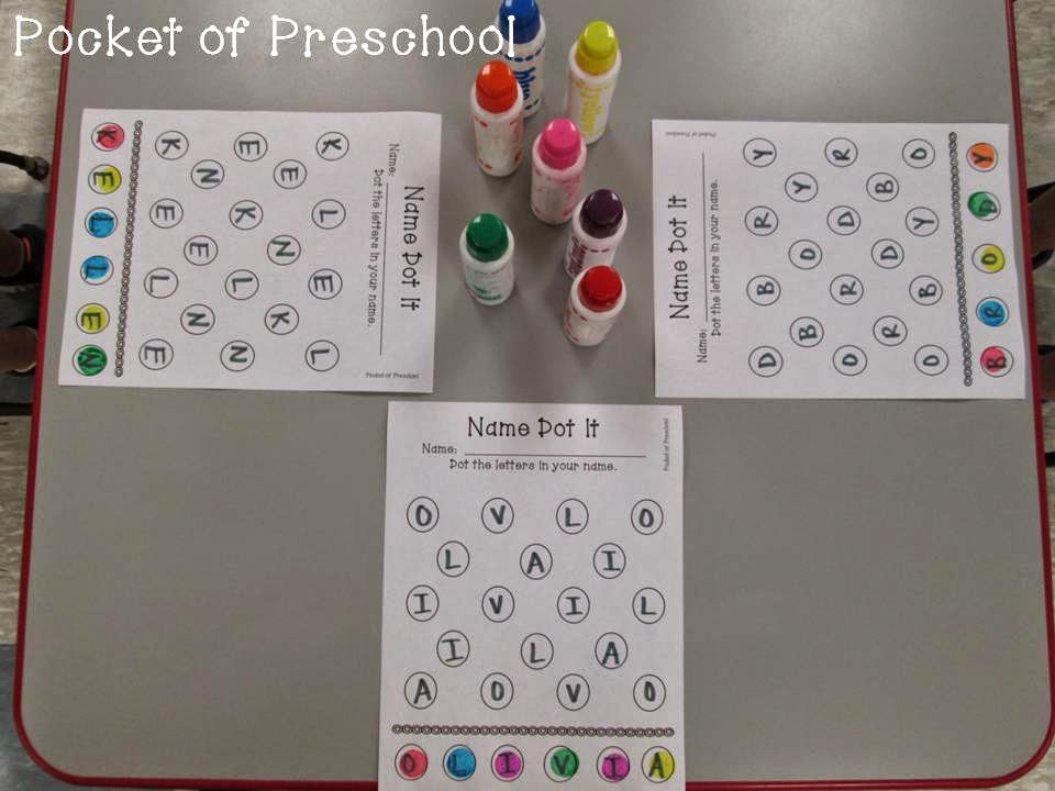 Peek at my Week 7 and Name Dot It - Pocket of Preschool
