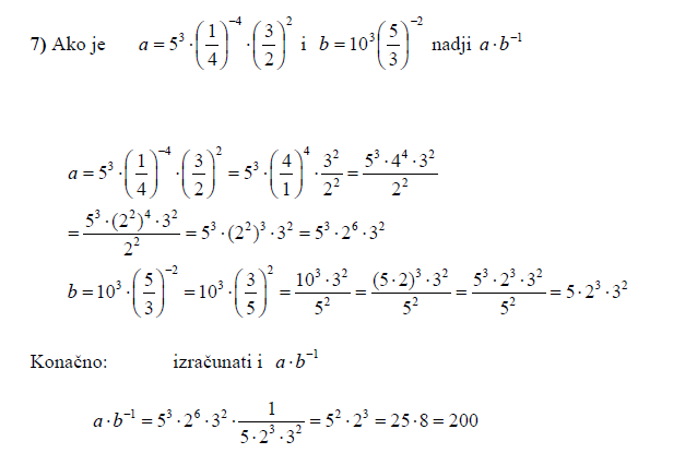M A T E M A T I K A P N: STEPENOVANJE