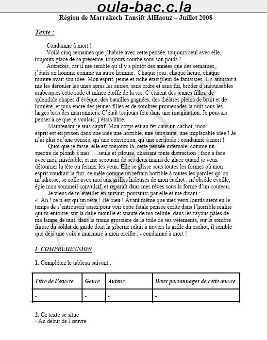 oula-bac.ab.ma: Examen regional du baccalaureat region de l'oriental oujda 2008