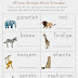 Kids Page: Printable African Animals Name Scrambles Worksheet