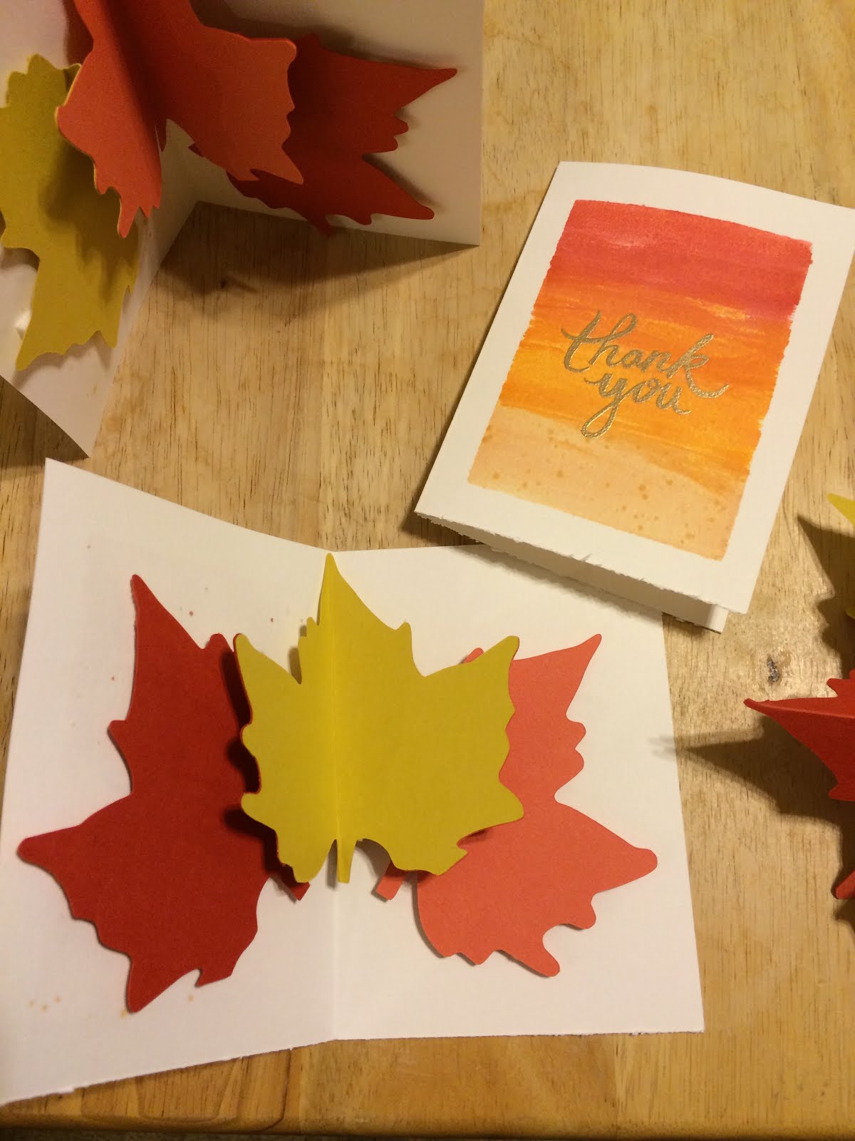 Daily Creativity: Fall Leaves Pop-Up Thank You Cards