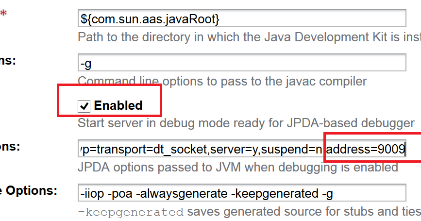 Hướng dẫn remote debug server glassfish