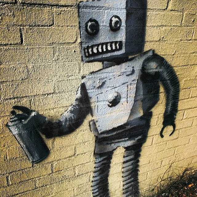 Banksy “Tagging Robot” New Street Piece – Coney Island – StreetArtNews