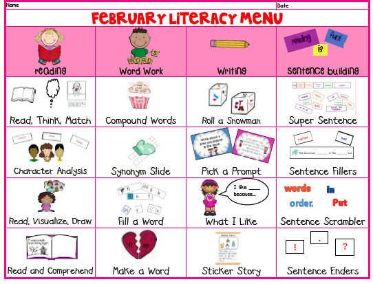 February Literacy Centers for first and second grade - Sarah's Teaching ...