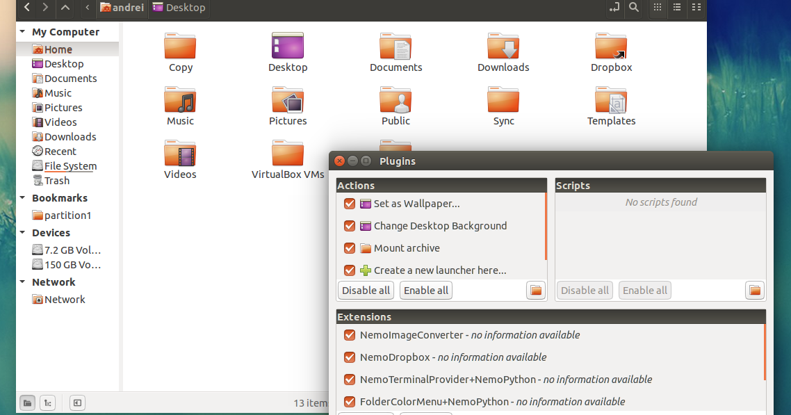 Nemo 2.6 Gets A Plugin Manager, More [`Nemo With Unity Patches` PPA Updated] ~ Web Upd8: Ubuntu ...