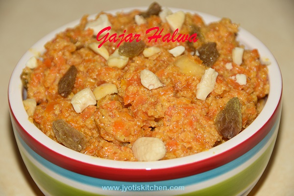 Gajar Halwa/Carrot Halwa with condensed milk | Jyoti's Kitchen - Simple & Easy Cooking