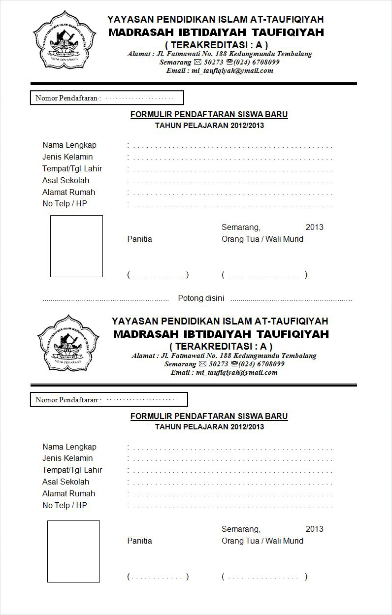 Formulir Pendaftaran Siswa Baru Tk Matkul Sekolah - Riset Formulir Pendaftaran Siswa Baru Tk Matkul Sekolah - Riset