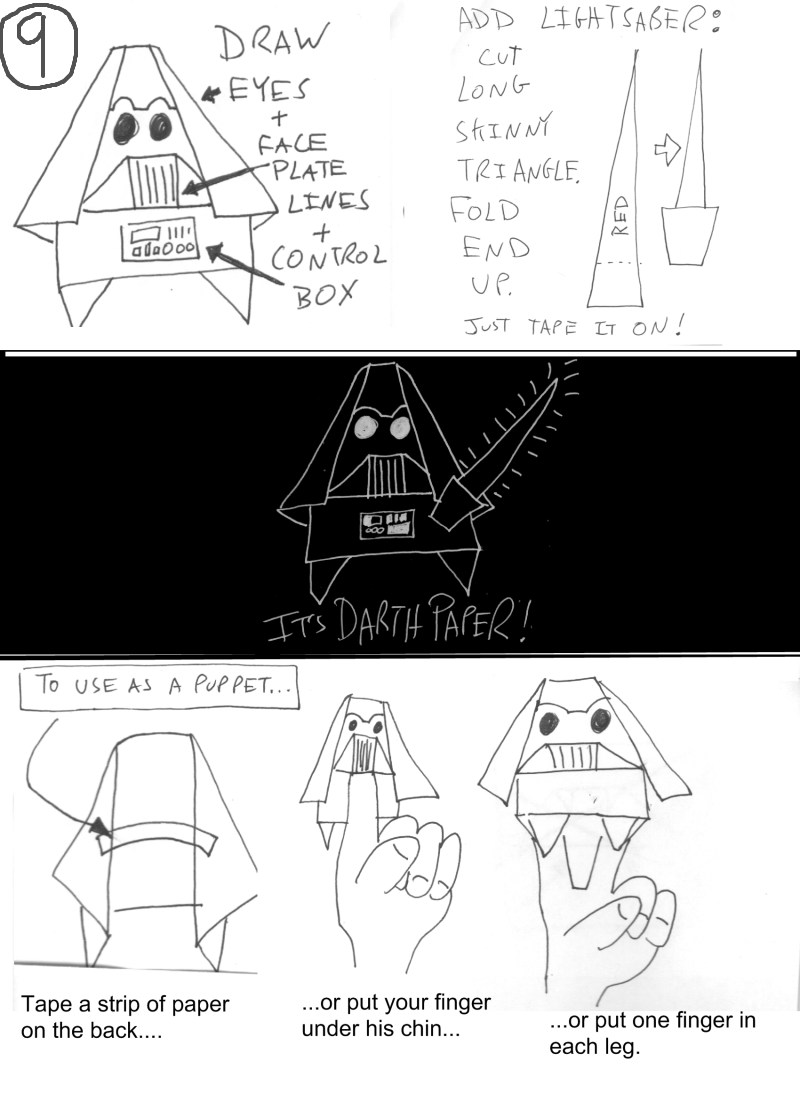 Extremegami Origami Darth Paper Finger Puppet extremegami-origami-darth-paper-finger-puppet