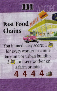 Games - Strategy and Tactics: Through The Ages - Card: Fast Food Chains