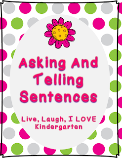 Asking and Telling Sentences FREEBIE! | Live, Laugh, I LOVE Kindergarten