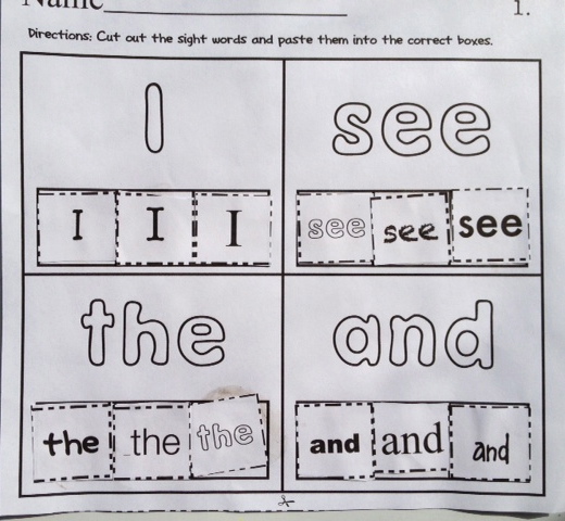 Sight Word Make-a-Match!