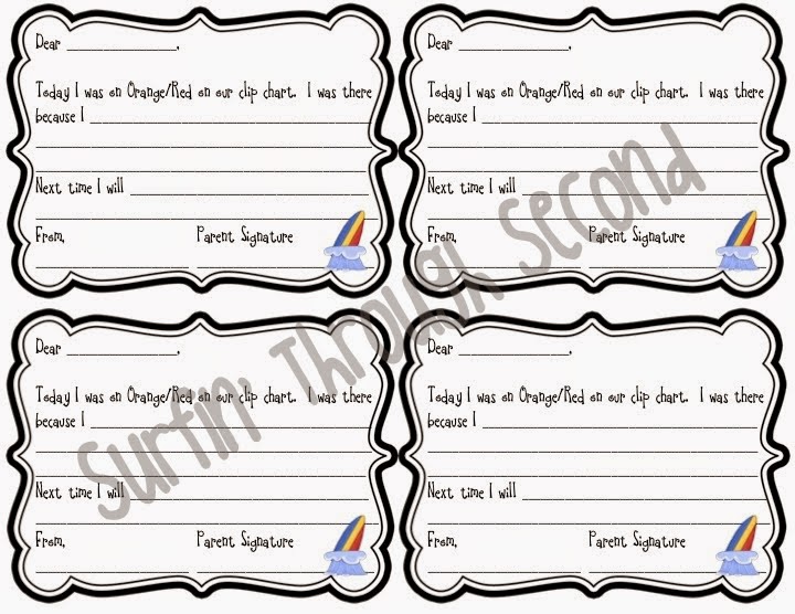 Surf's Up! Behavior Clip Chart Makeover - Surfin' Through Second