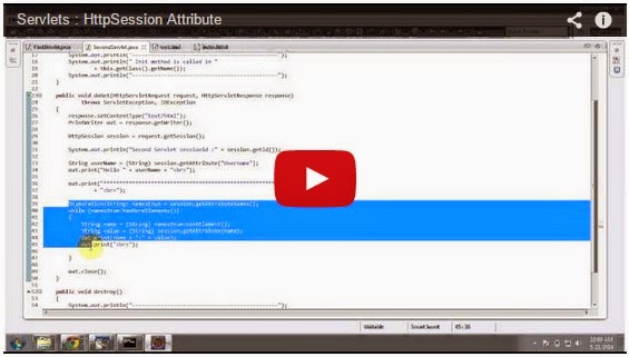 JAVA EE: Servlets : HttpSession Attribute