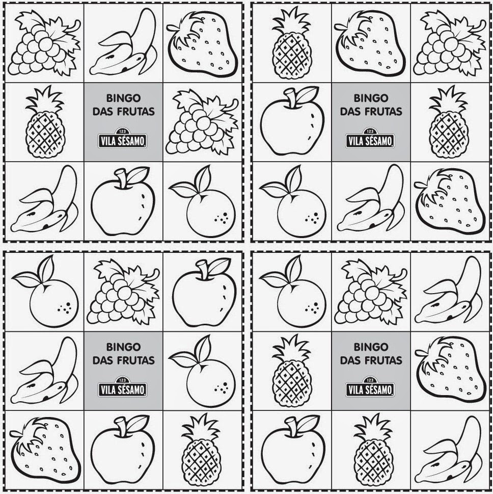 BRINCAR e APRENDER: Bingo das Frutas