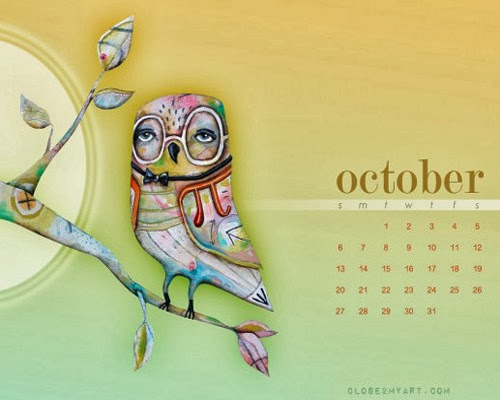 My Owl Barn: October Desktop Calendars