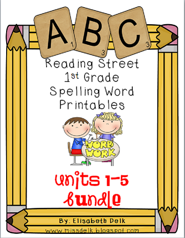 Reading Street Spelling Printables...and a Freebie! :) - Teaching in ...