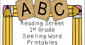 Reading Street Spelling Printables...and a Freebie! :) - Teaching in ...