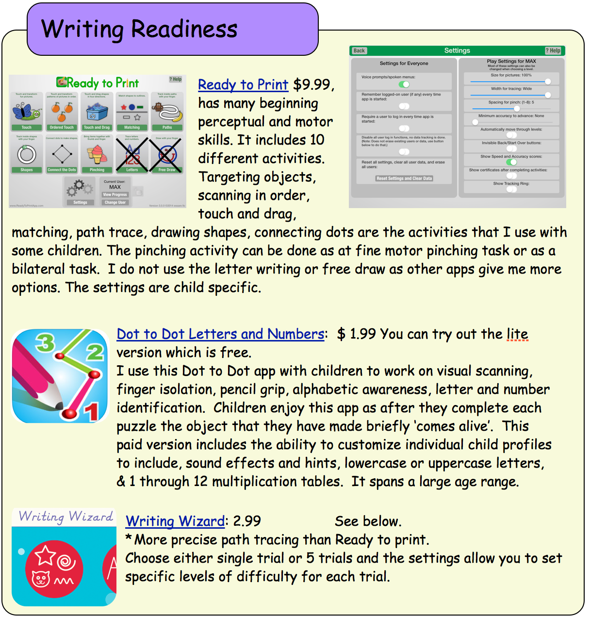 Therapeutic use of an iPad for Occupational Therapy – Print Path