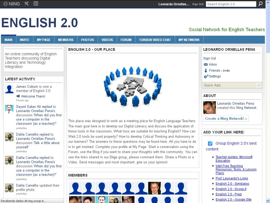 Prof Leonardo s Links English 2 0 Social Network prof-leonardo-s-links-english-2-0-social-network