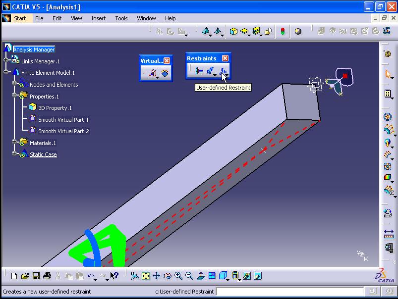 Product Design Engineering: Virtual Parts in CATIA Structural Analysis
