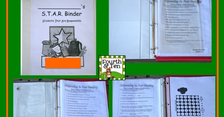 Fourth and Ten: STAR Binders: Getting and Keeping Kids Organized