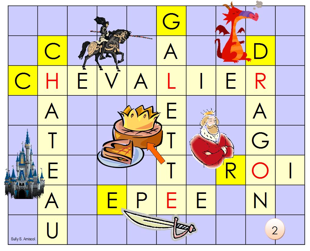 Amiscol: Jeux de mots croisés.