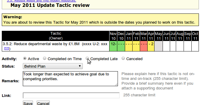PlanBase Inc. News: Improved Tactic Review