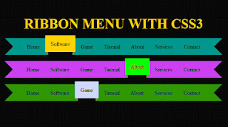 Cara Membuat Menu Di Blog - Ribbon CSS3 | Ari Sudibyo Tutorial