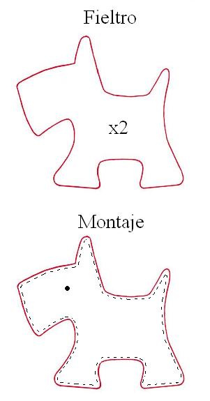 Molde de perro en tela - Imagui