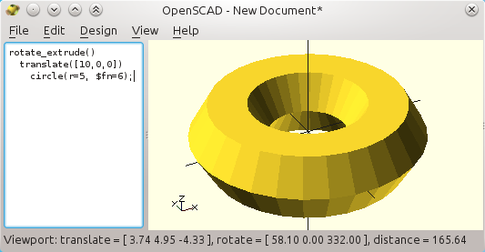 3D printer improvements: How to use Openscad (3): iterations, extrusions and more modularity!
