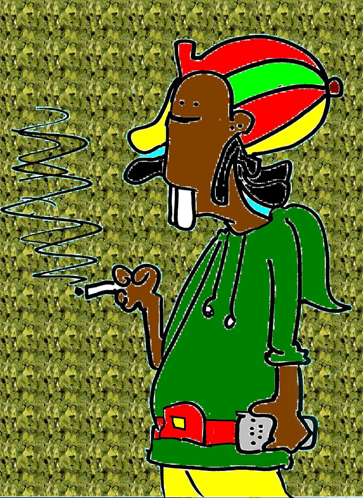Big T's cartoons: rastaman