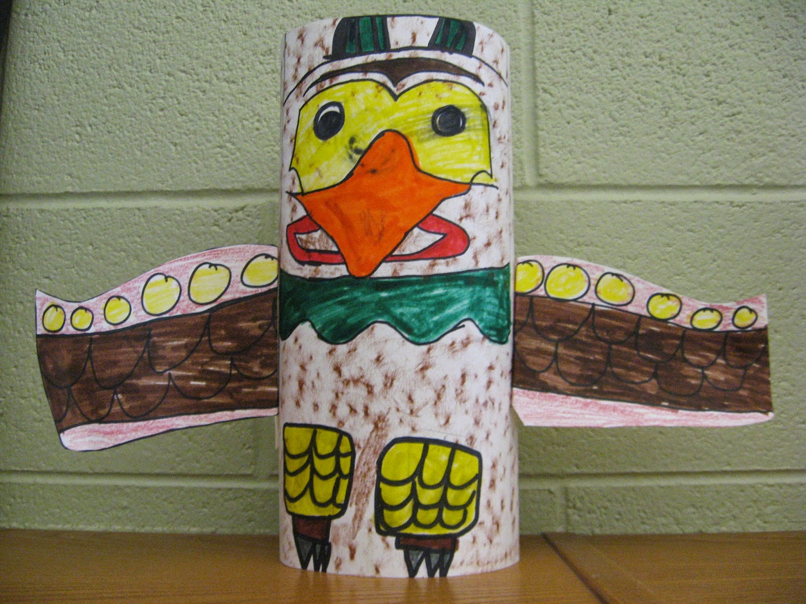 Jamestown Elementary Art Blog: 2nd Grade Native American Totem Poles Jamestown Elementary Art Blog: 2nd Grade Native American Totem Poles