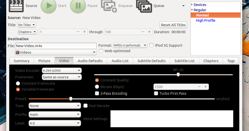 Install HandBrake Video Transcoder With Fixed Black Widgets And Unity Launcher Progress Bar ...
