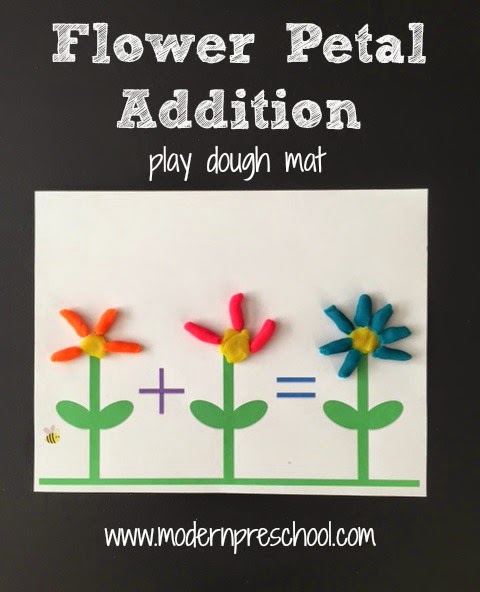 Spring Flower Play Dough Mat Activity