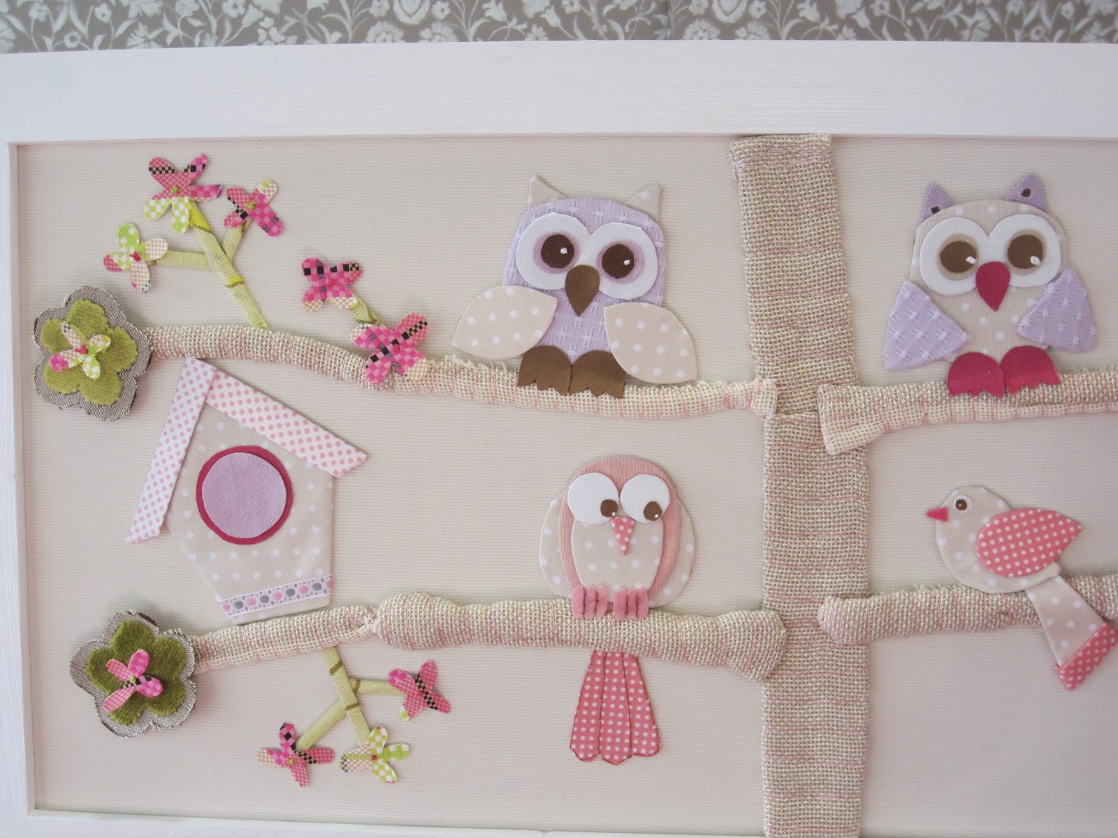 Begotelas | Cuadros infantiles begotelas de arboles y pajaritos