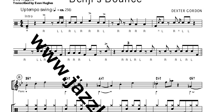 THE JAZZ DRUM CORNER: Billy Higgins Drum Transcription: "Benji's Bounce"