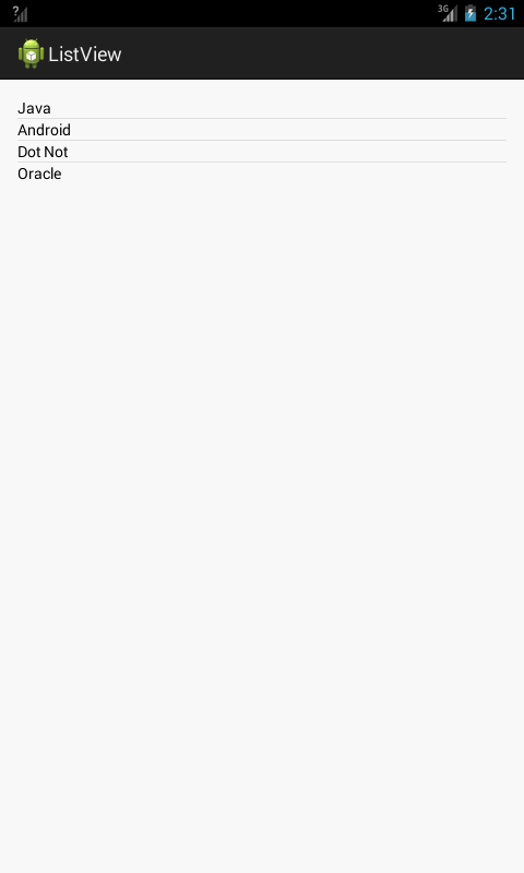 NEO Smart Android Tutorial: ListView example NEO Smart Android Tutorial: ListView example