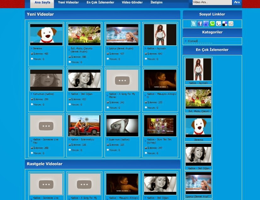 PHP Video İzleme Scripti - Script Hocasi